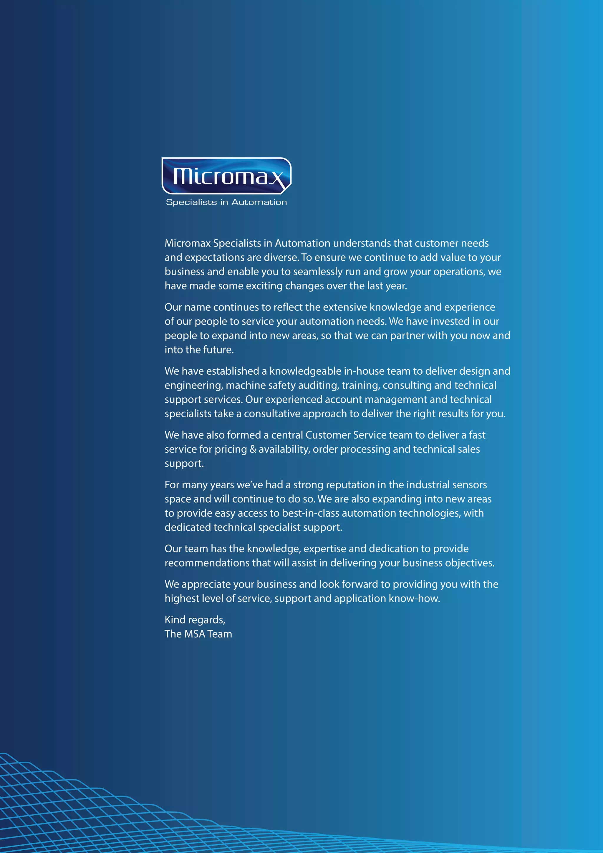 Micromax-Specialists-in-Automation-Corporate-Brochure | PDF