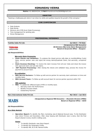 Himanshu Resume 1 | PDF