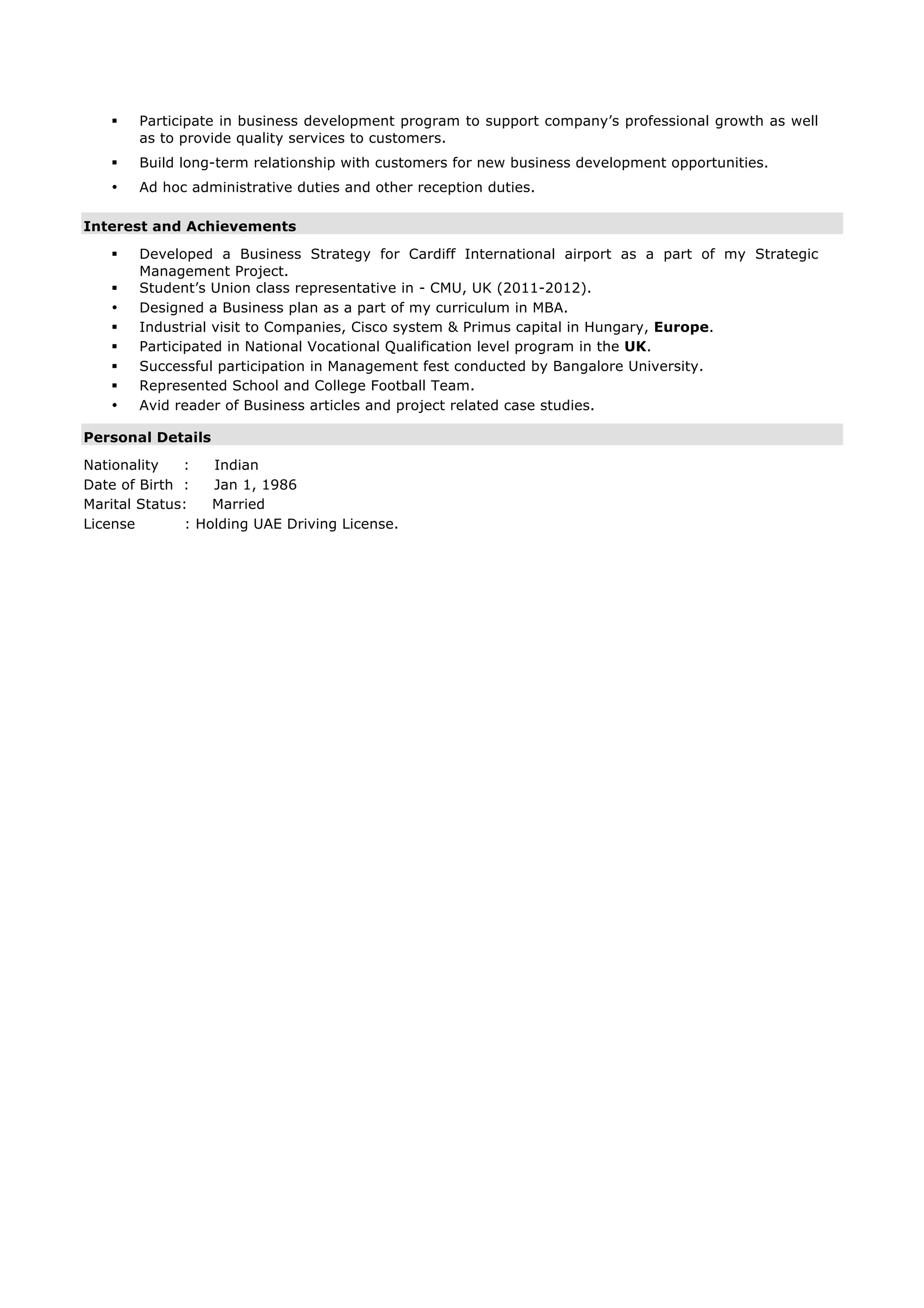 MY CV -2015 | PDF