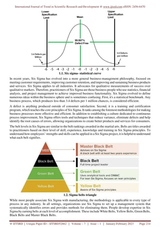 Application of Six Sigma in Construction Industry | PDF