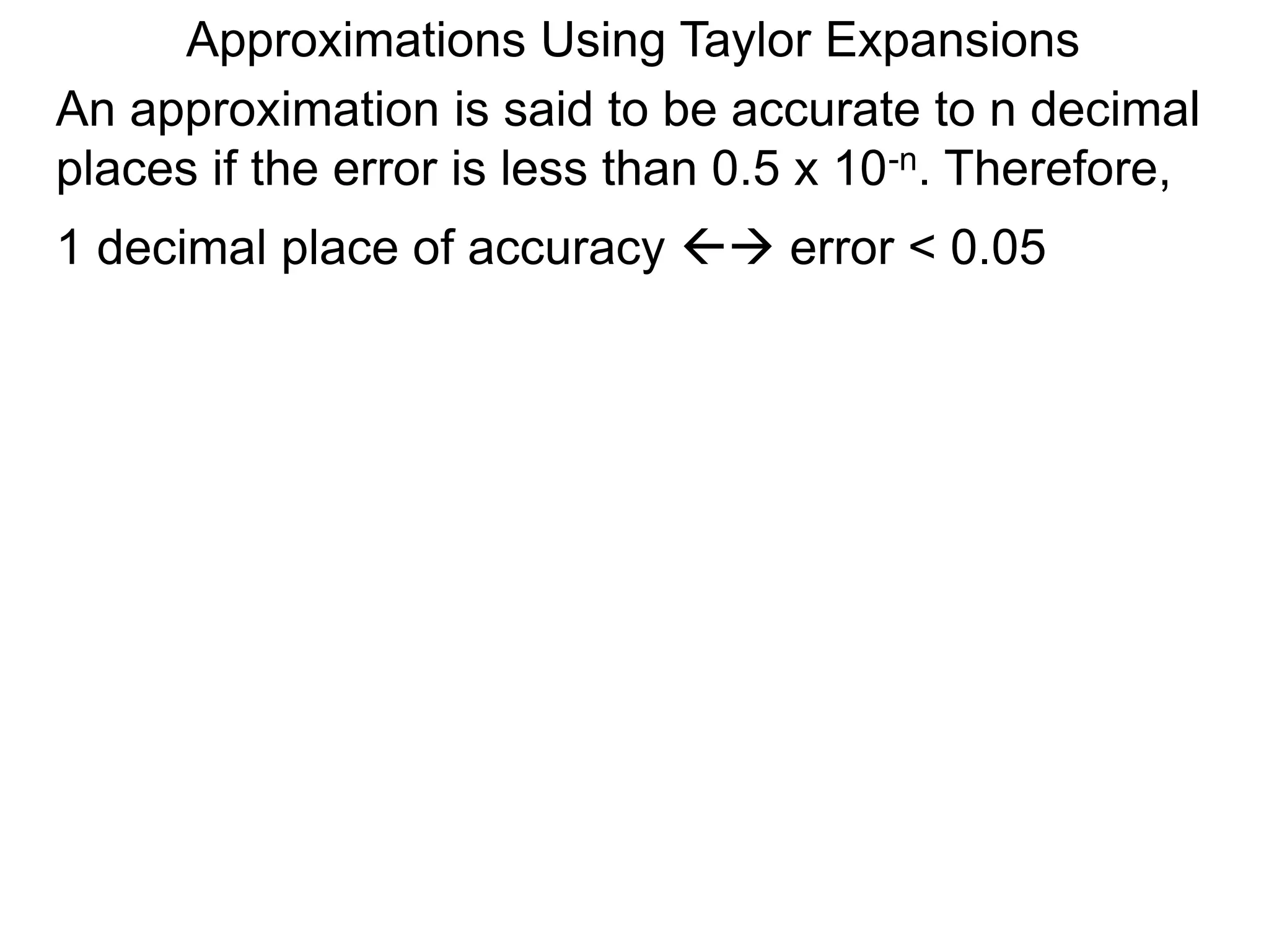 32 approximation, differentiation and integration of power series x | PPTX
