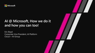 Microsoft AI Platform - AETHER Introduction | PPTX