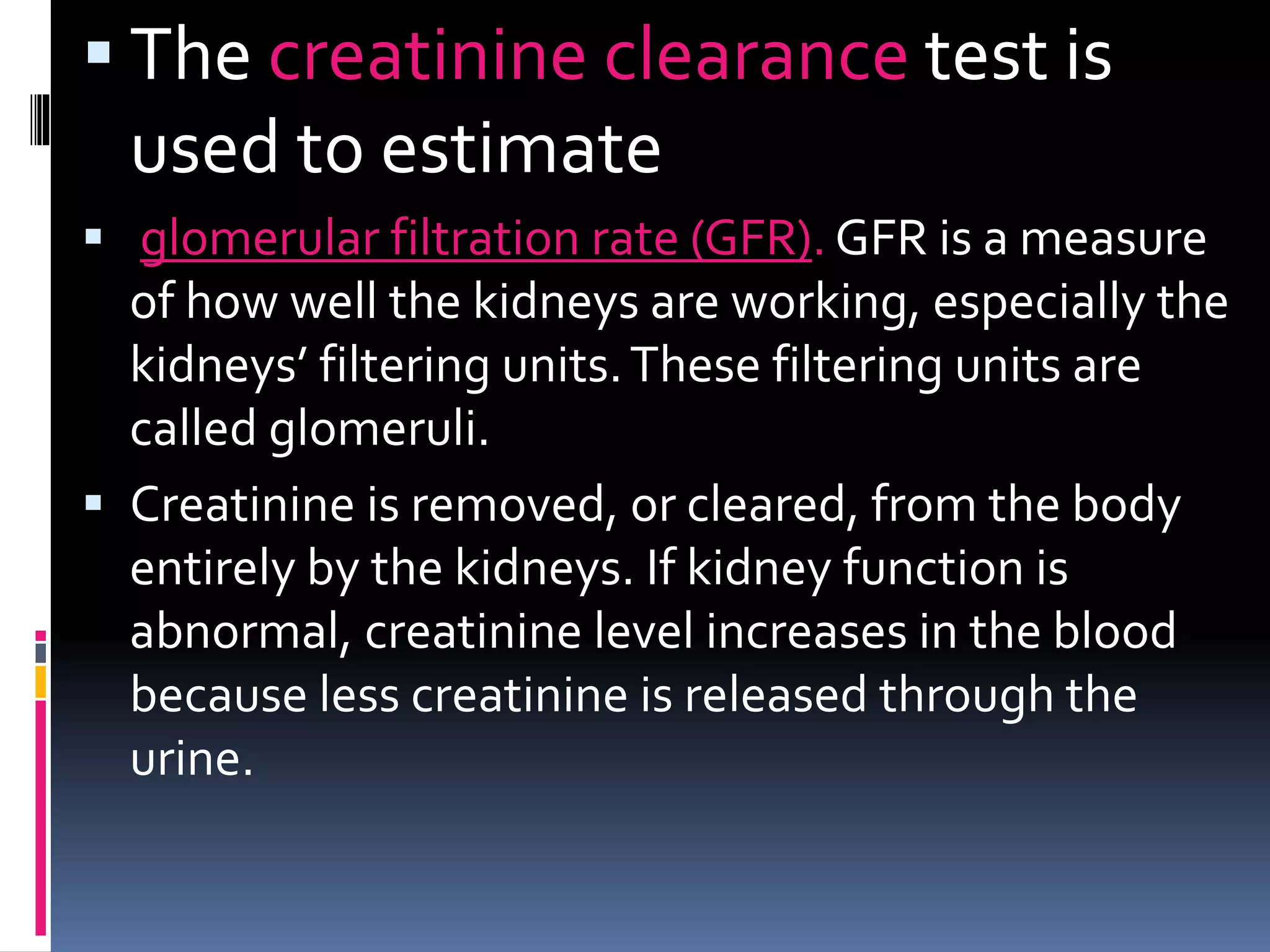 kidney function tests | PPTX