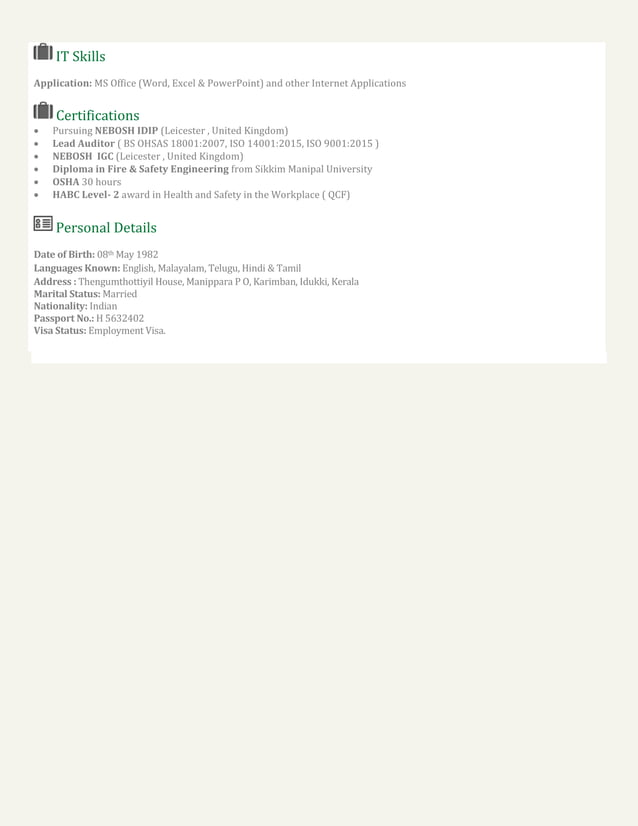 Paul Samuel Latest CV | PDF | Civil Engineering Industry | Industries