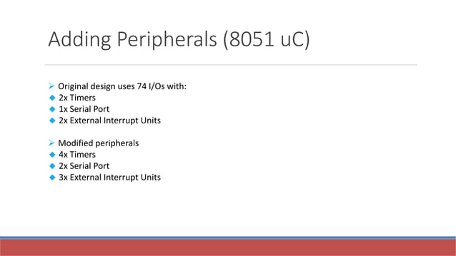 Design of 32 Bit Processor Using 8051 and Leon3 (Progress Report) | PPT