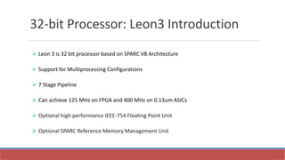 Design of 32 Bit Processor Using 8051 and Leon3 (Progress Report) | PPTX
