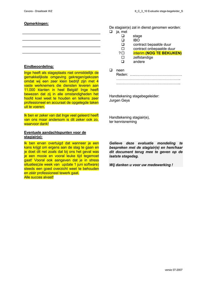 stage ( Blue Bike) evaluatie Inge Smit 26 juni 2015 | PDF