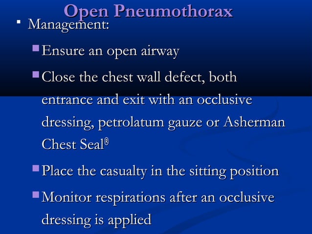 chest trauma management | PPT