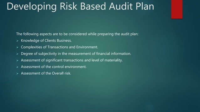 A Presentation on Risk Based Auditing | PPTX | Business | Business and ...