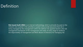 A Presentation on Risk Based Auditing | PPTX