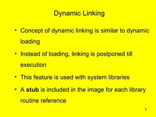 32 dynamic linking nd overlays | PPT
