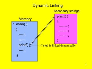 32 dynamic linking nd overlays | PPT