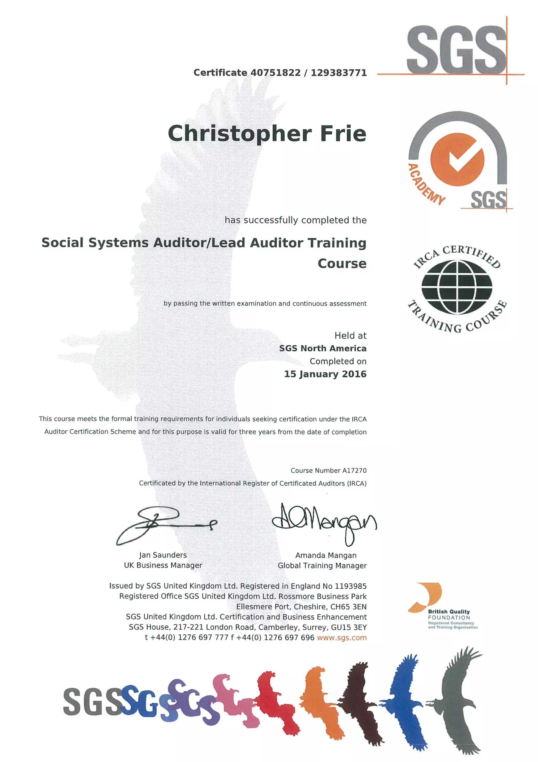 SA 8000 CSR Lead Auditor | PDF
