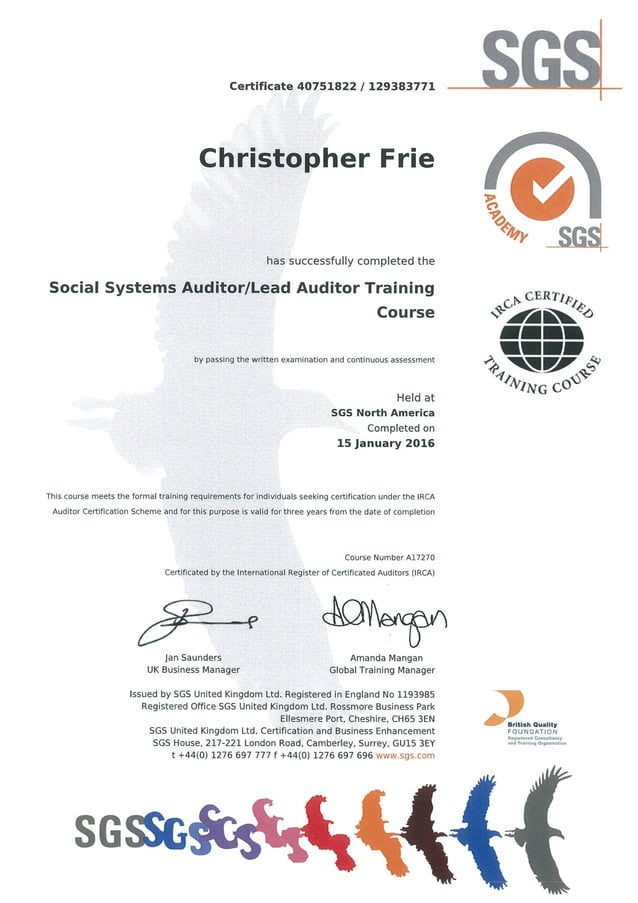 SA 8000 CSR Lead Auditor | PDF