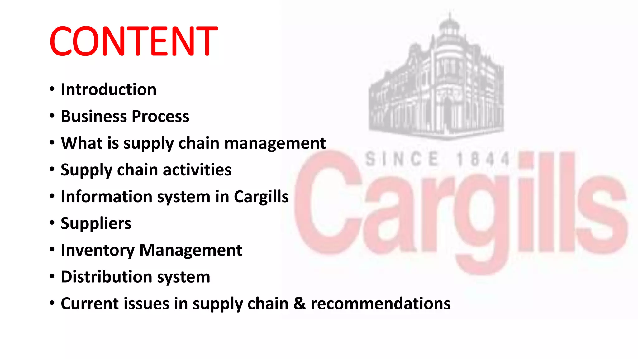 Cargills Food City Supply Chain | PPTX
