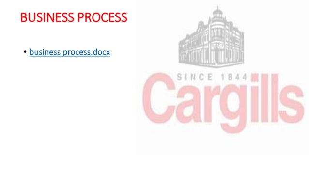 Cargills Food City Supply Chain | PPTX