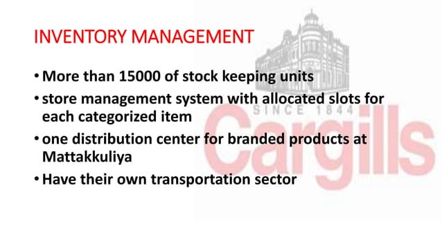 Cargills Food City Supply Chain | PPTX