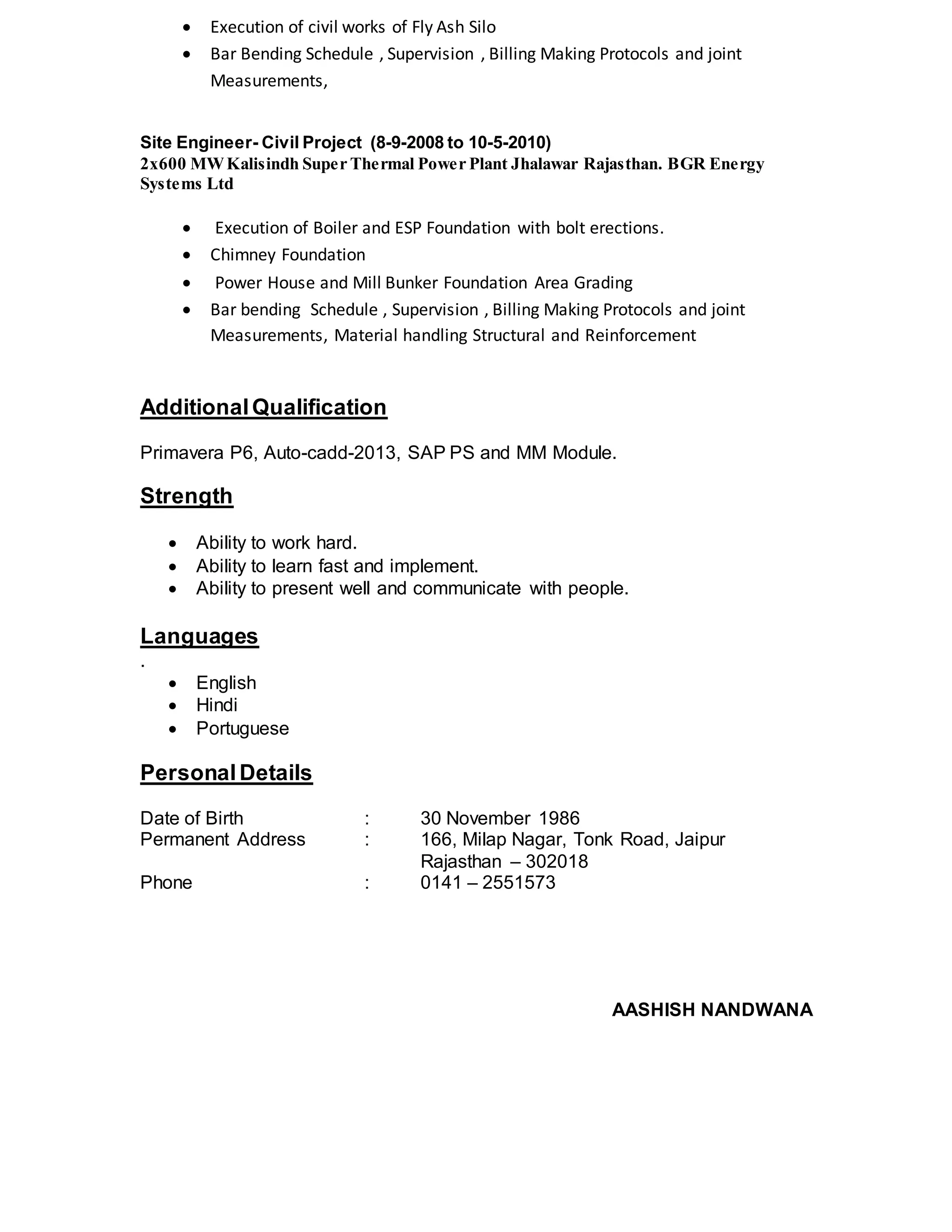 aashish nandwana resume | PDF