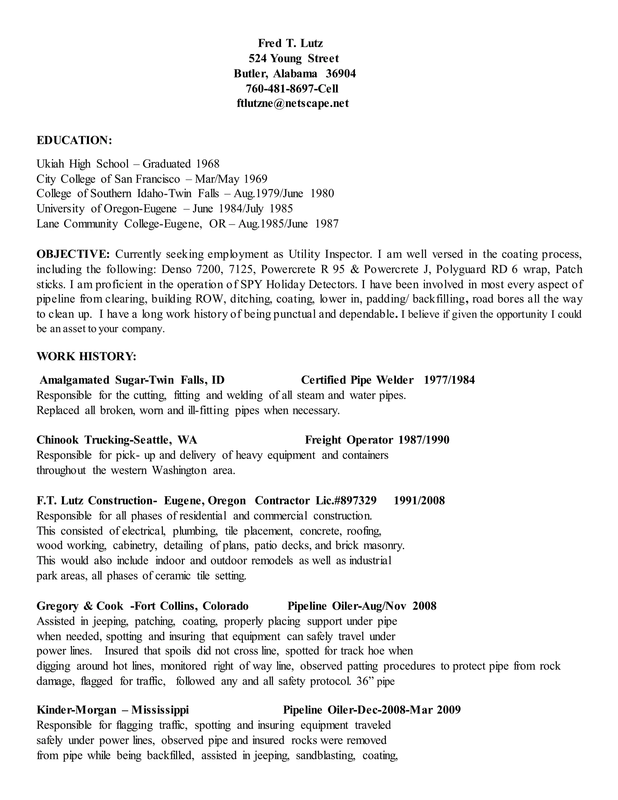 Fred's_Resume-#1-docx | DOCX