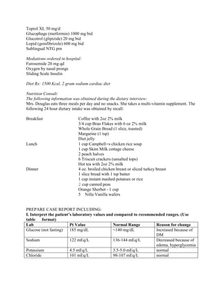DM2 and CHD Case Study | PDF