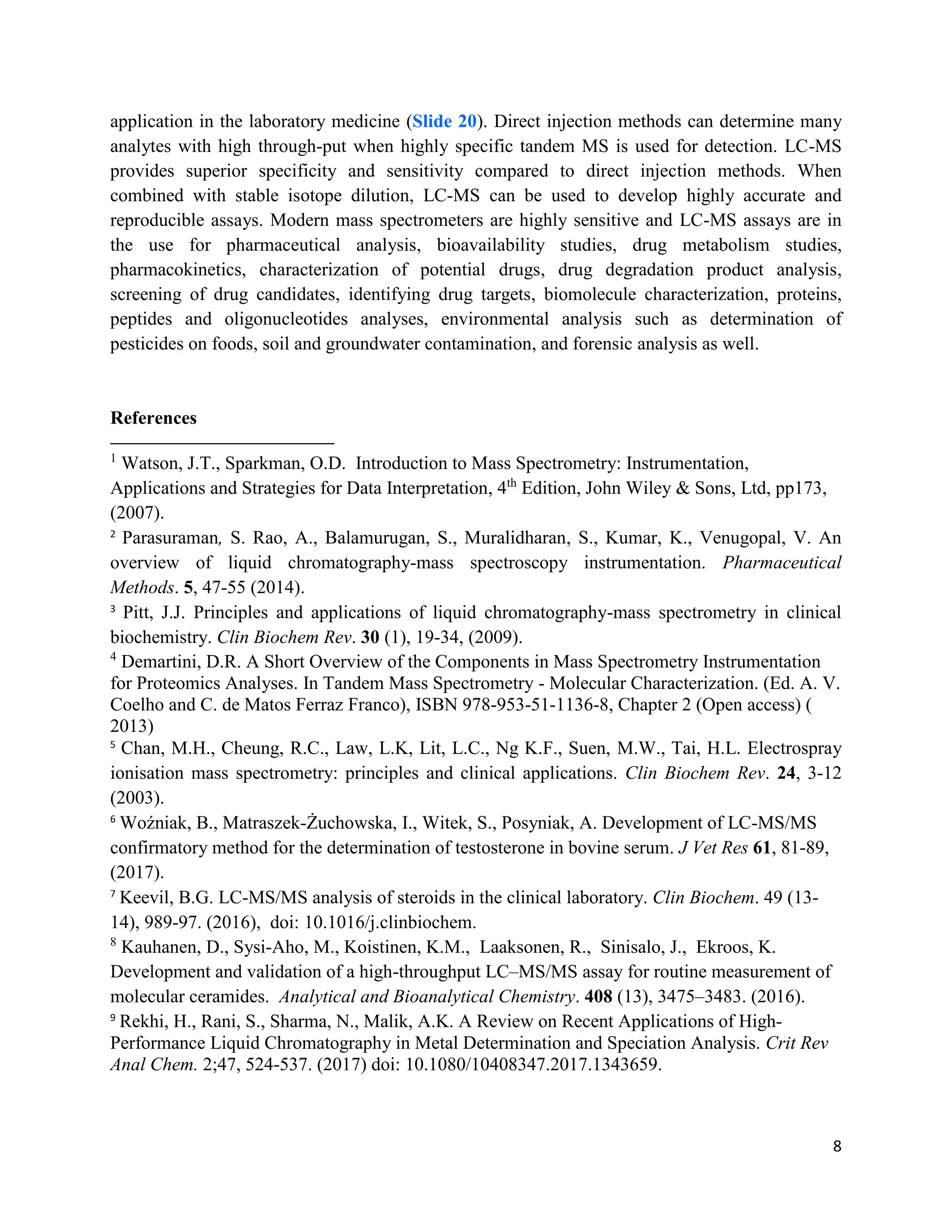 The principle and performance of liquid chromatography–mass spectrometry (LC-MS) | PDF