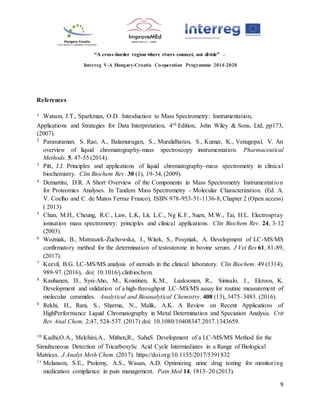 Notes for The principle and performance of liquid chromatography–mass ...