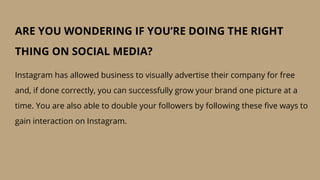 5 Ways to Gain Interaction on Instagram | PDF