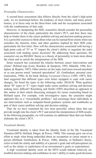 JOURNAL OF HOLLAND'S THEORY AND CAREER ASSESSMENT | PDF | Resume ...