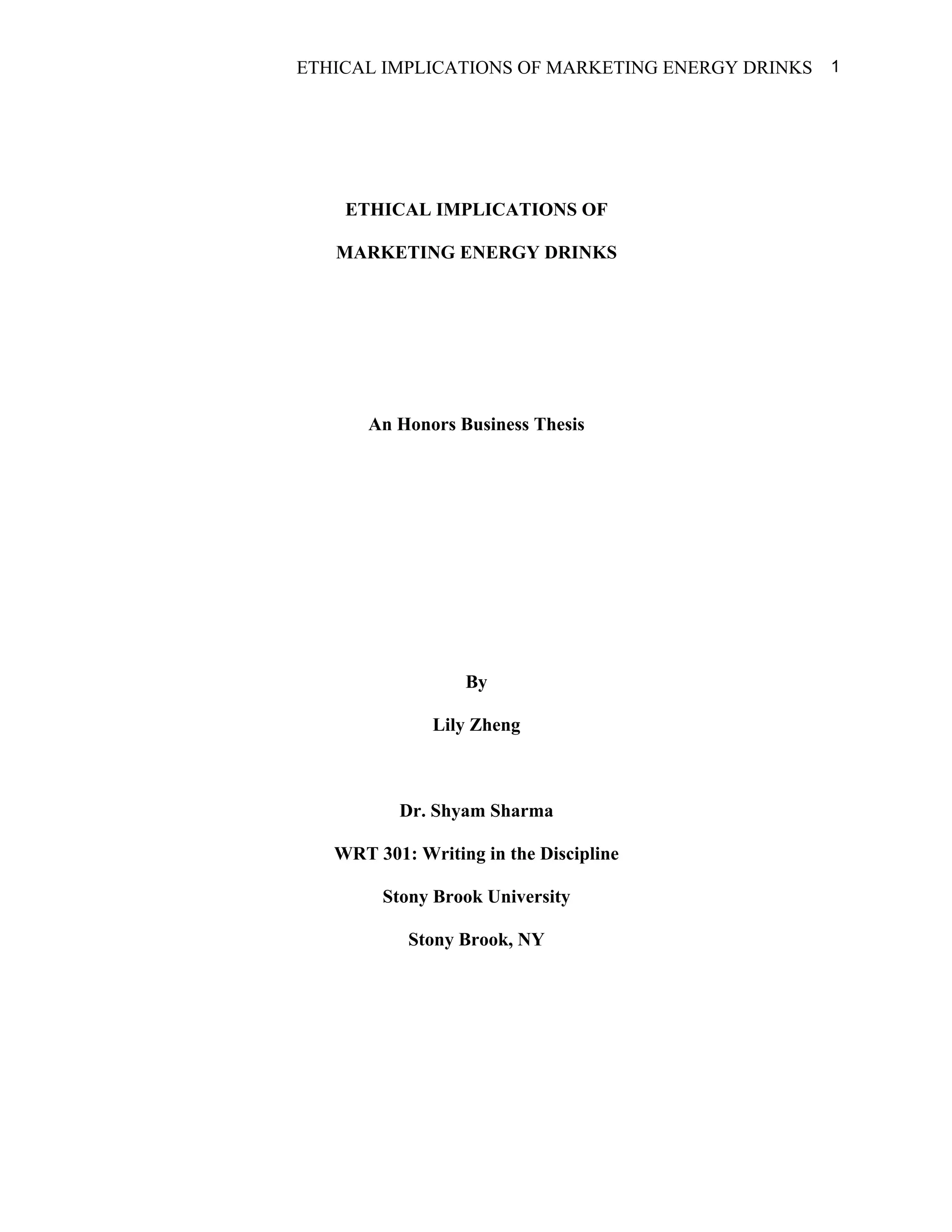 Lily Zheng - Final Thesis Draft | PDF