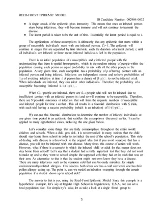 MathematicallyModelingEpidemicsThroughtheUseoftheReed-FrostEquation | PDF