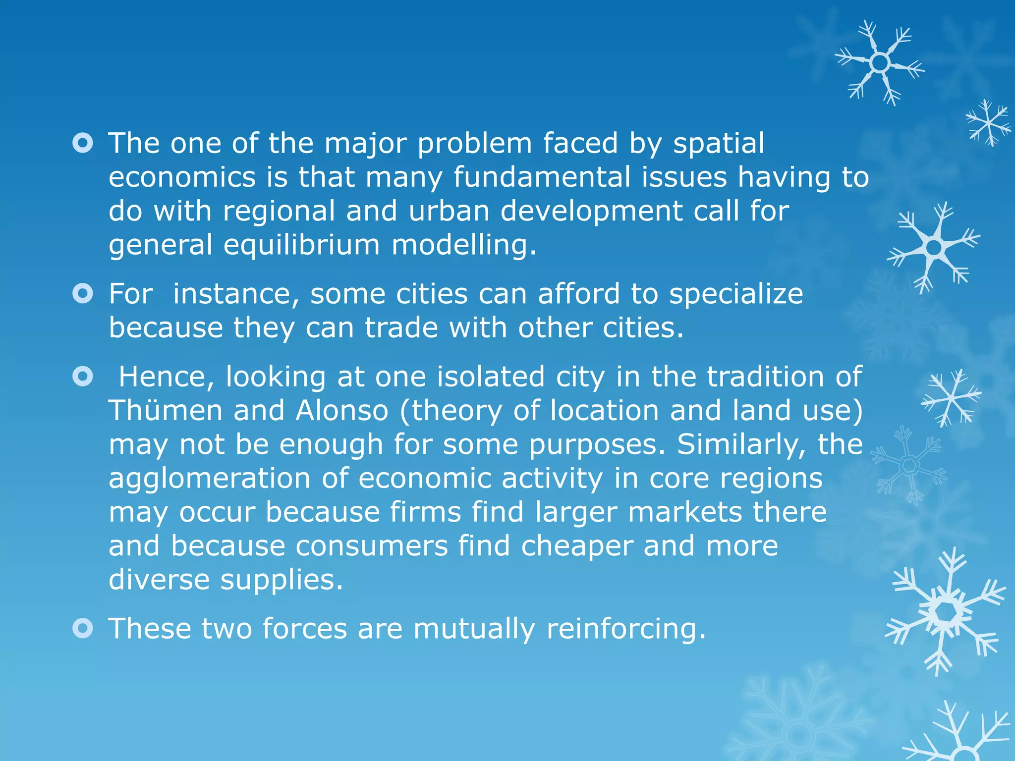 Spatial economics_presentation | PDF