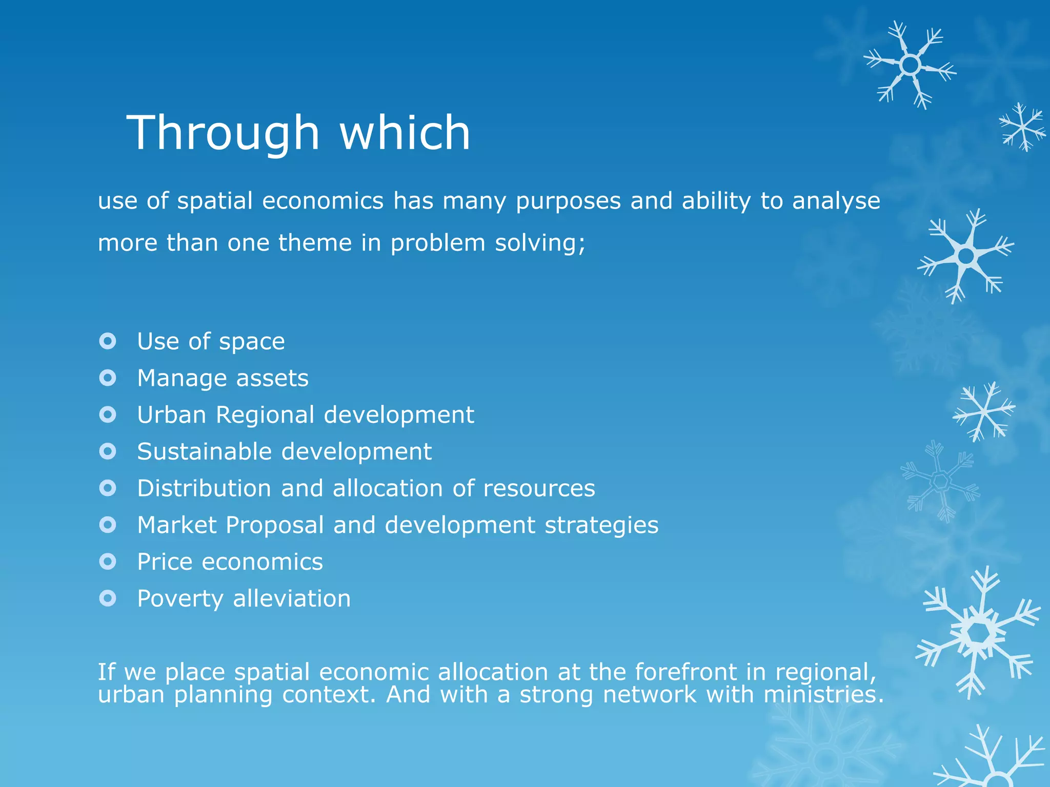 Spatial economics_presentation | PDF