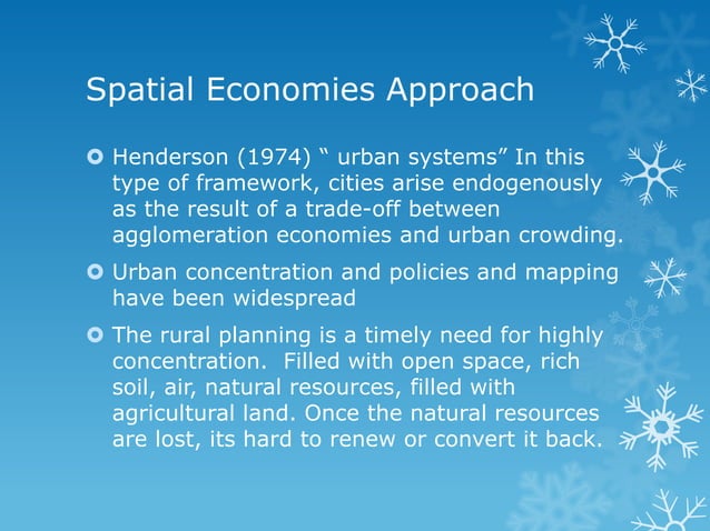 Spatial economics_presentation | PPT