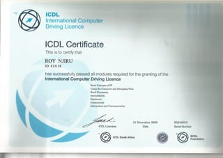 IAT ICDL Certificate | PDF