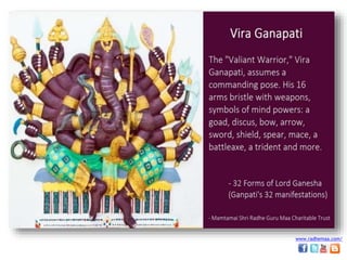 Shri Radhe Maa - 32 forms of Ganpati | PPTX