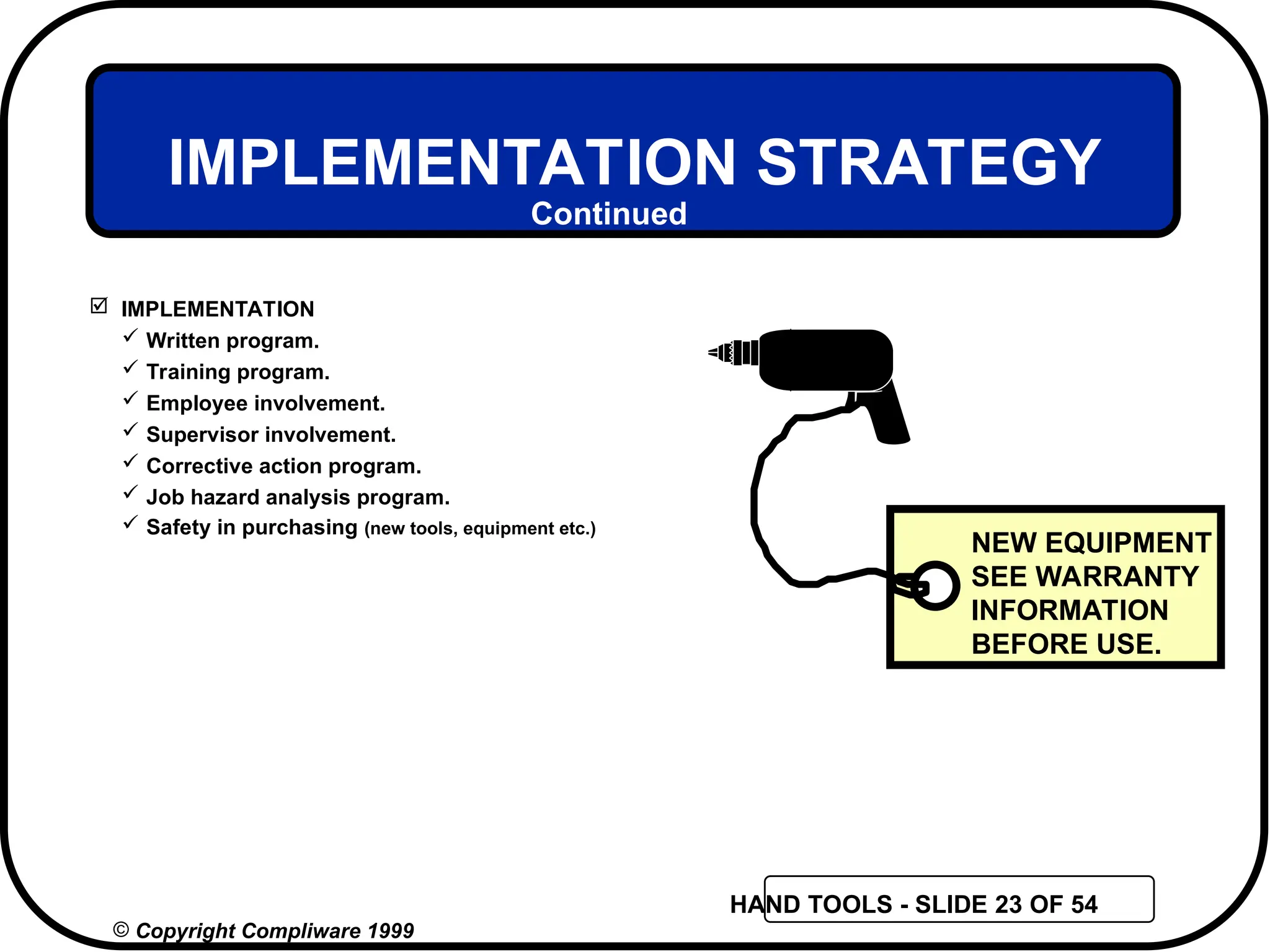 HAND TOOL SAFETY Safety training Hand Tool Safety | PPT