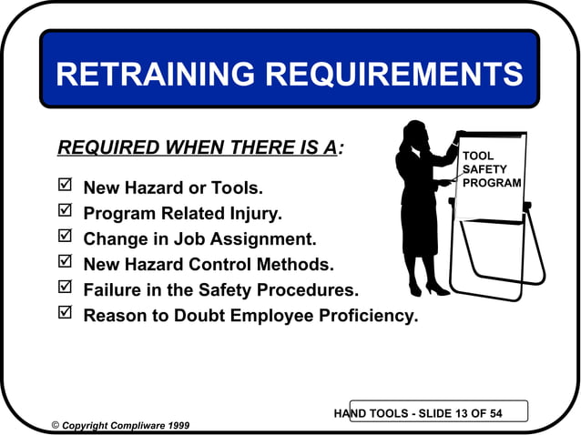 HAND TOOL SAFETY Safety training Hand Tool Safety | PPT