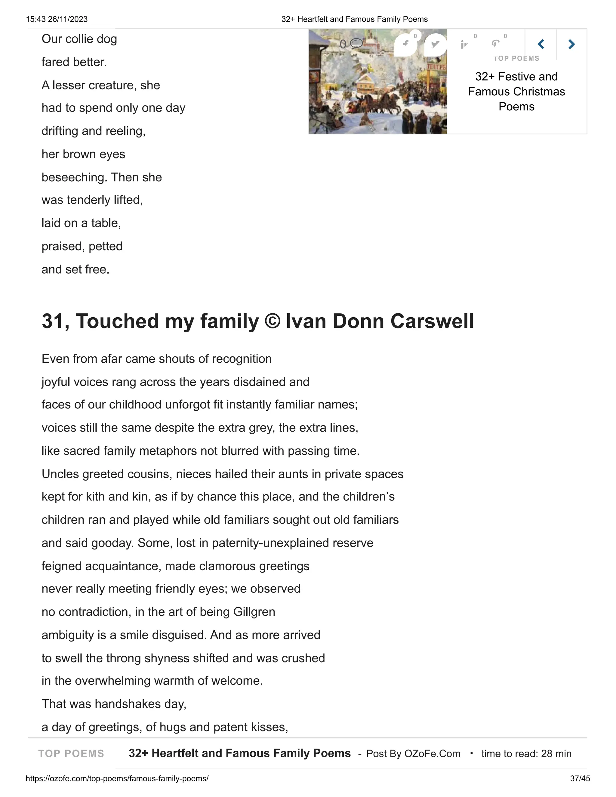 30 Famous Family Poems | PDF