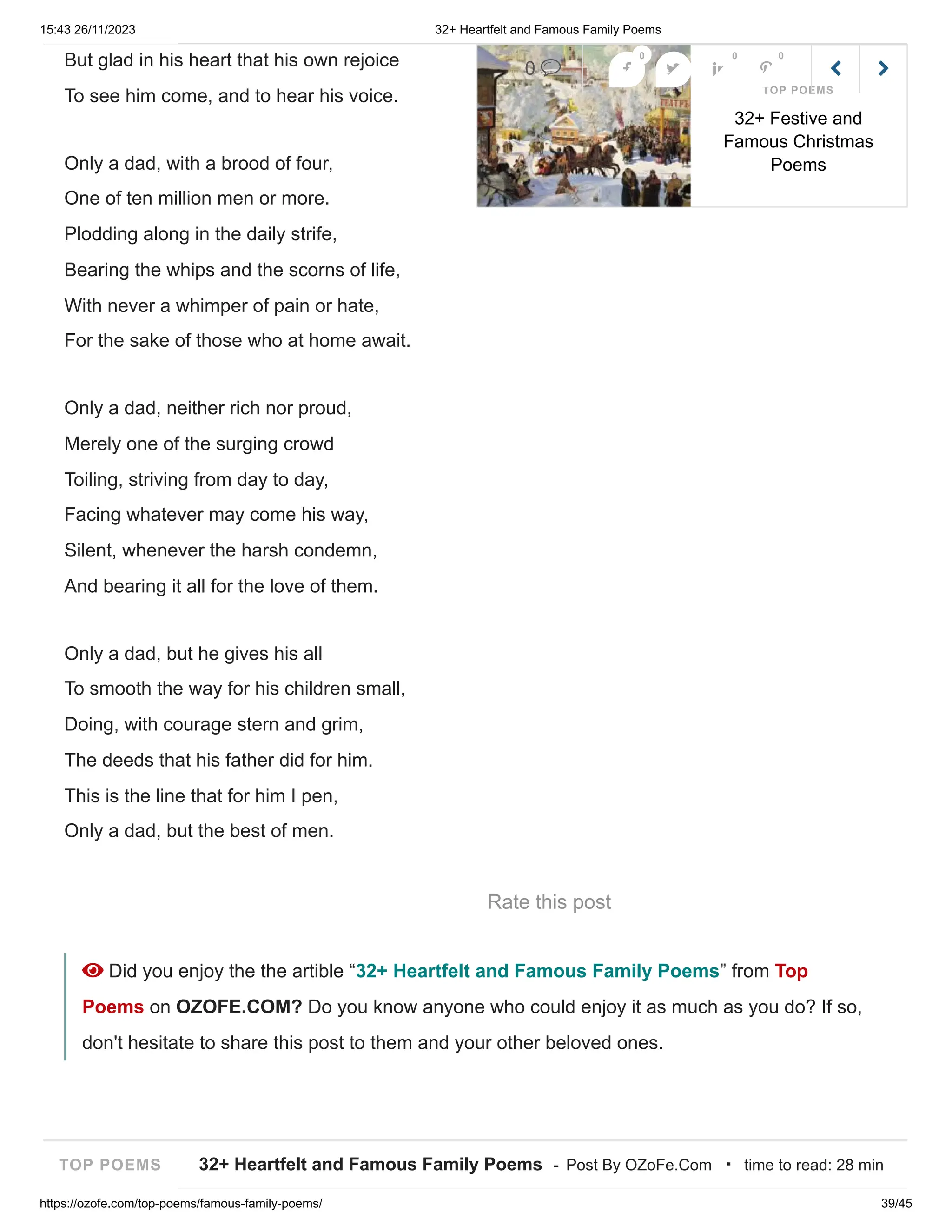 30 Famous Family Poems | PDF