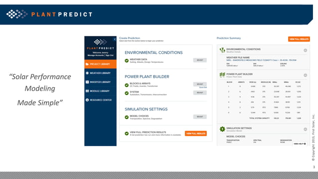 Plantpredict: Solar Performance Modeling Made Simple | PPT