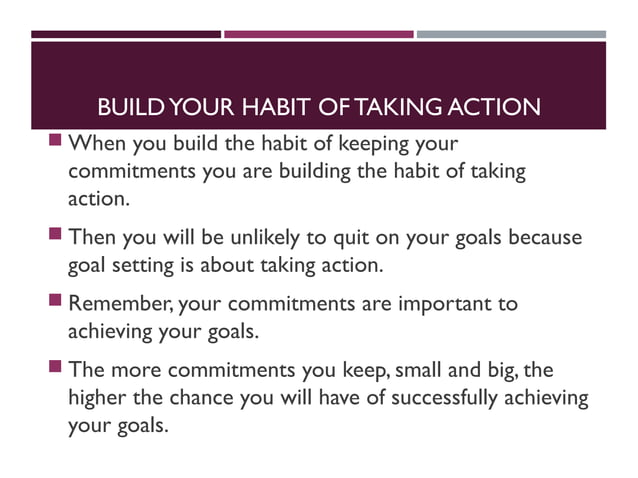 Master your small daily commitments | PPT | Free Download