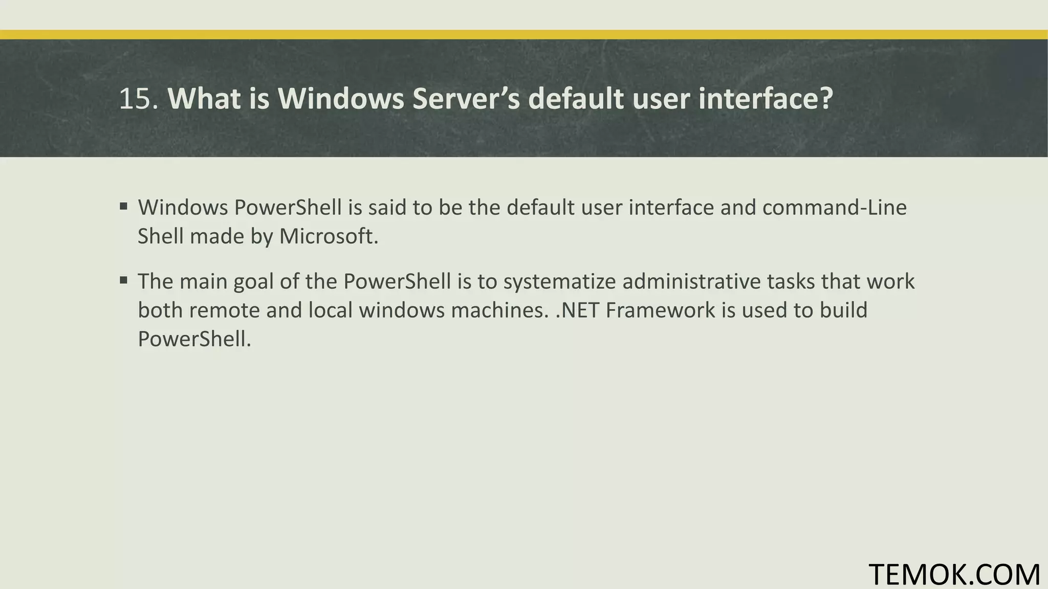 32 Most Commonly Asked Windows Server Administrator Interview Questions (With Answers) | PPT