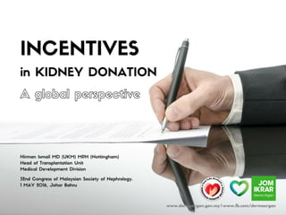 Incentives in Kidney Donation : A Global Perspective | PDF