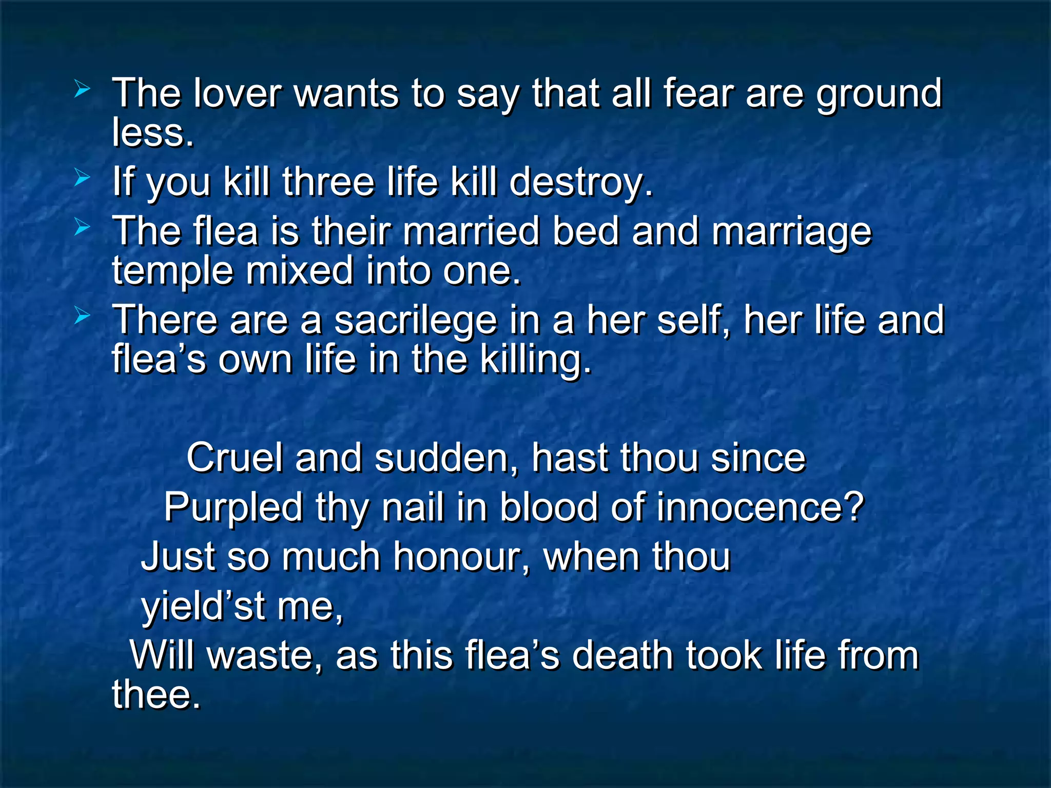 The Renaissance Literature Topic –The Flea - Death be not proud | PPT