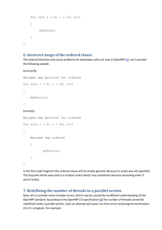 32 OpenMP Traps For C++ Developers | PDF | Programming Languages | Computing