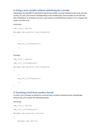 32 OpenMP Traps For C++ Developers | PDF | Programming Languages | Computing