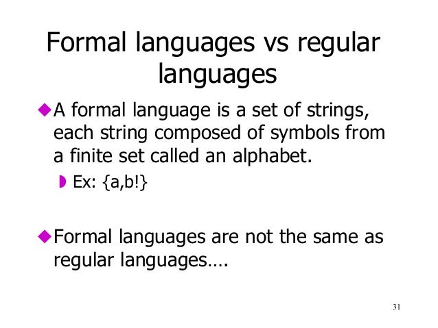Lecture: Regular Expressions and Regular Languages