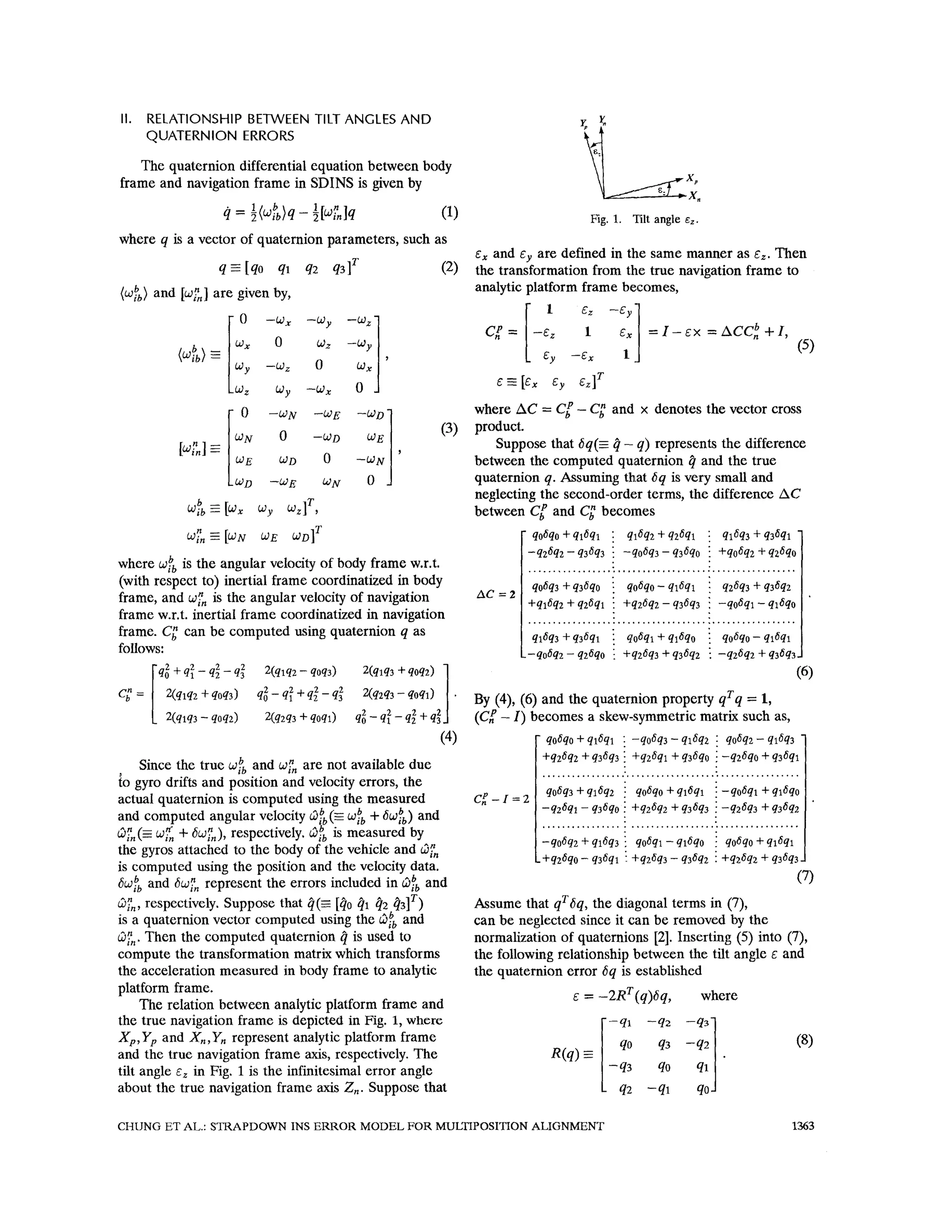 strapdown ins error model for multipurpose alignment | PDF | Auto Navigation Systems | Auto ...