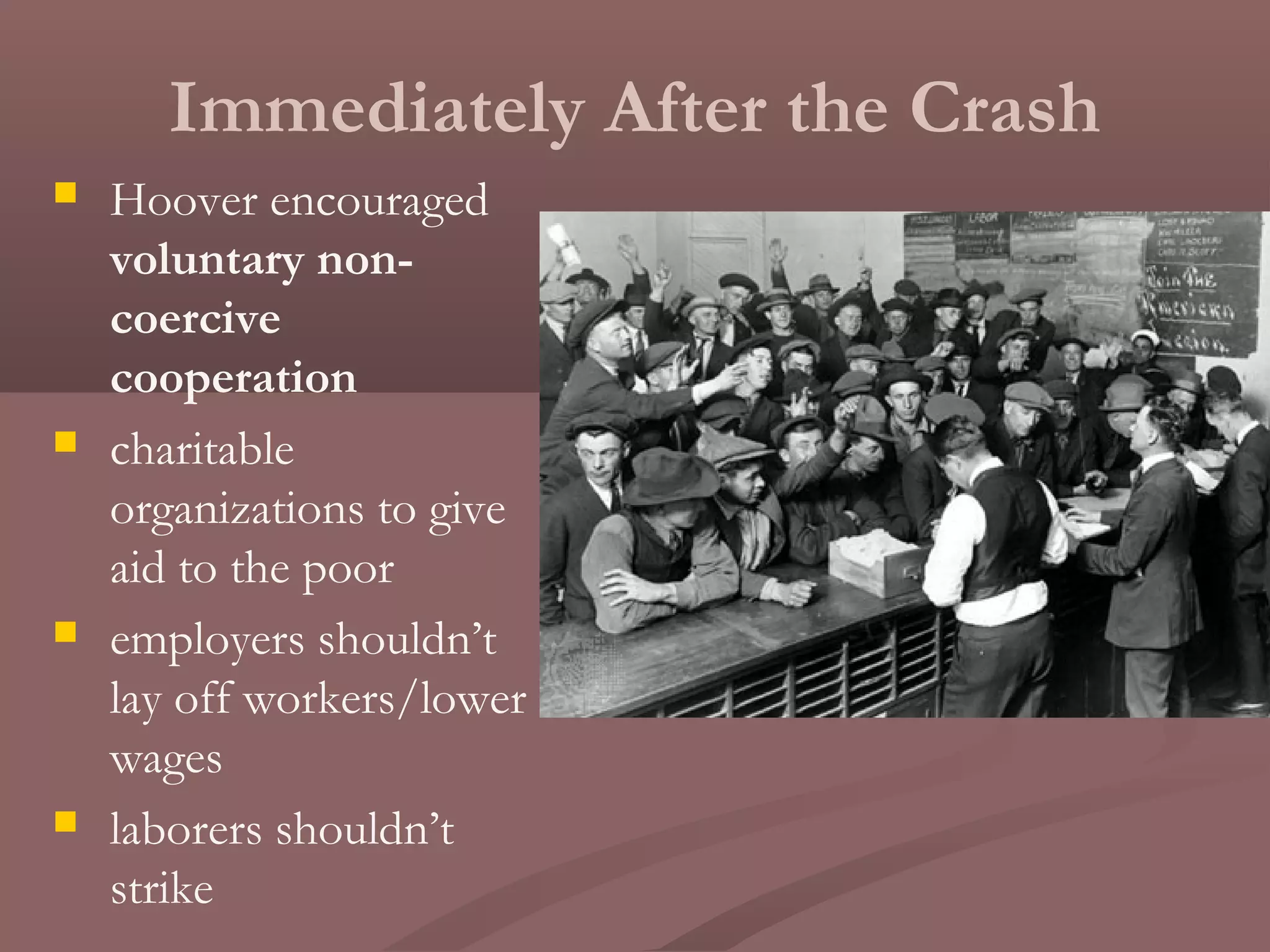 Hoover, the Stock Market Crash and the Depression | PPT