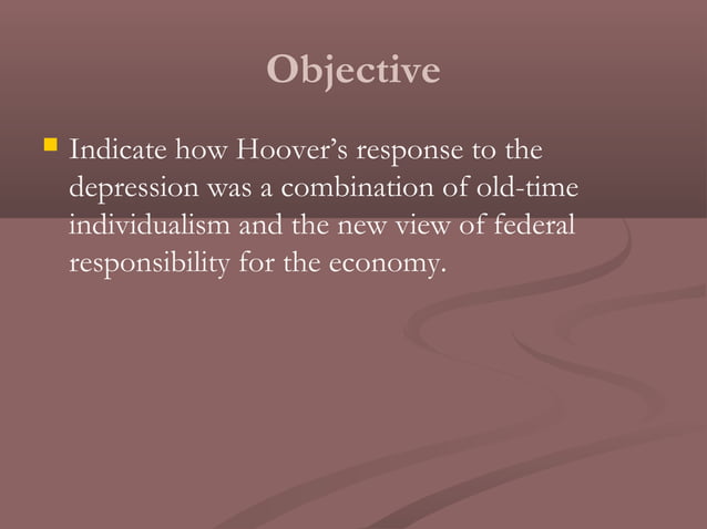 Hoover, the Stock Market Crash and the Depression | PPT